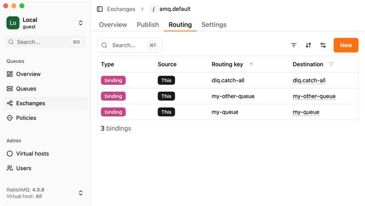 How to visually explore RabbitMQ queue bindings
